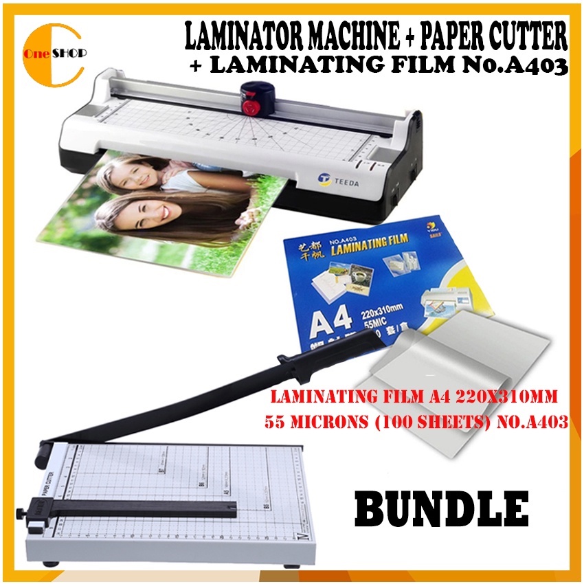(Bundle 3in1) TGS-2 A3/A4 Laminator + A4 Paper Cutter + Laminating Film ...