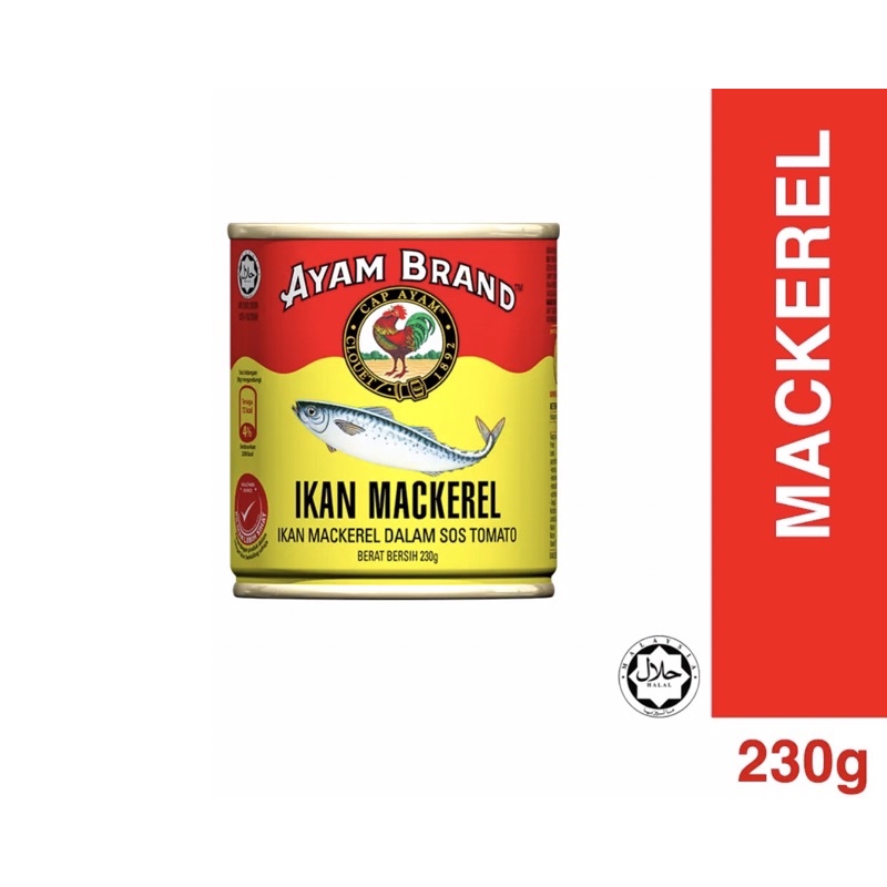 AYAM Brand Sardines / Mackerel in Tomato Sauce 230g | Shopee Malaysia