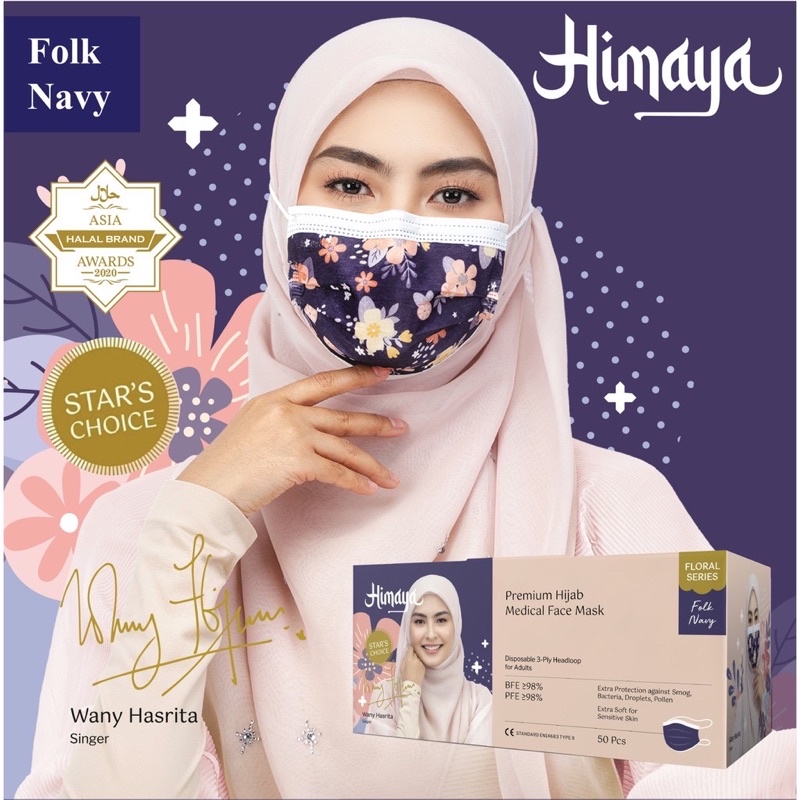 (STOCK CLEARANCE) HIMAYA HEADLOOP (HIJAB) MASK 3 PLY PREMIUM MEDICAL ...