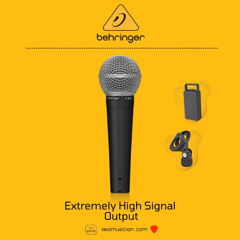 BEHRINGER SL84C DYNAMIC CARDIOID MICROPHONE WITH CARRYING CASE (SL 84C ...