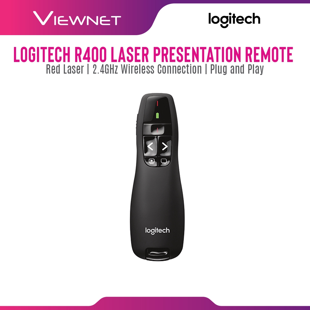 LOGITECH R400 WIRELESS RED LASER POINTER PRESENTER WITH RED LASER ...