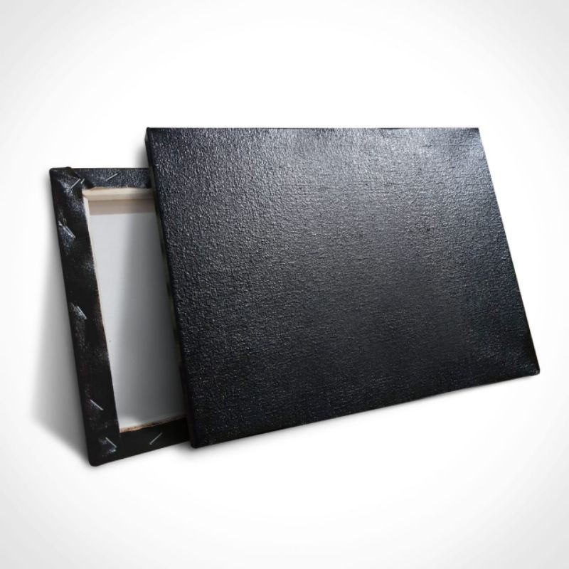 HITAM Black PAINTING CANVAS 20x20/15x20/25x25/20x40/20x60 CM | Shopee ...
