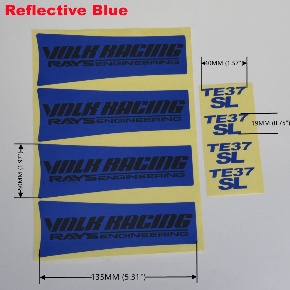 Wholesale JDM Car Wheel Sticker VOLK RACING RAYS TE37SL Fluorescent ...