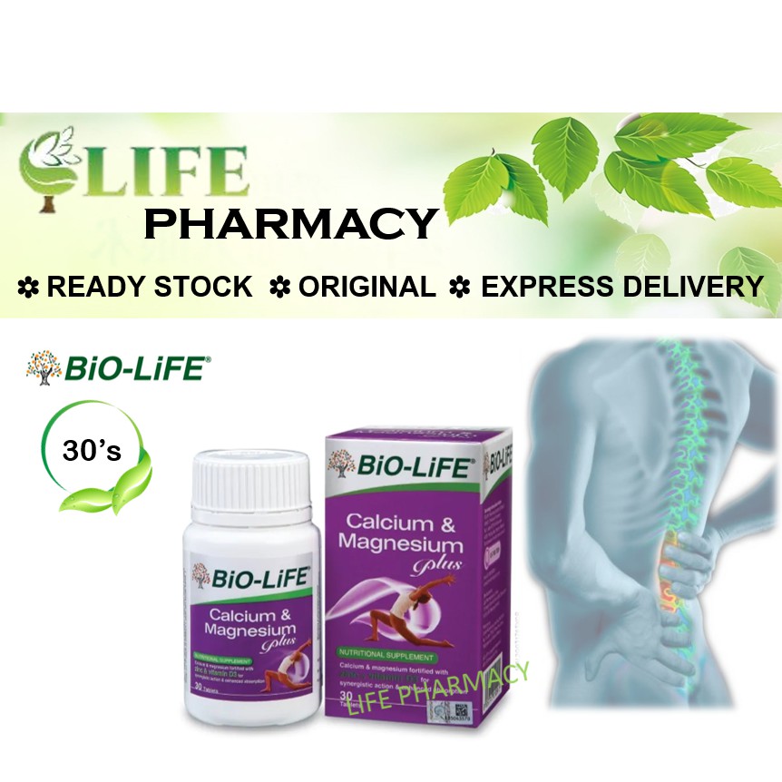 Bio Life Calcium & Magnesium 30's {Expiry: 10/2026} biolife | Shopee ...