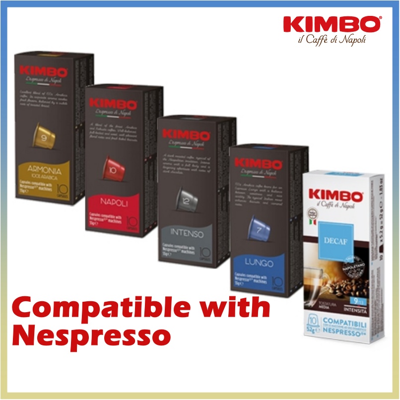 [KIMBO] KIMBO Nespresso Compatible Coffee Capsule 10caps | Shopee Malaysia