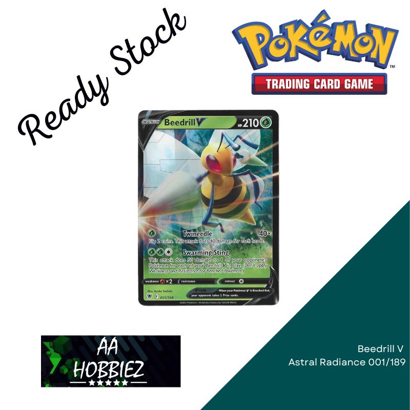 Pokemon TCG Beedrill V 001/189 Astral Radiance | Shopee Malaysia