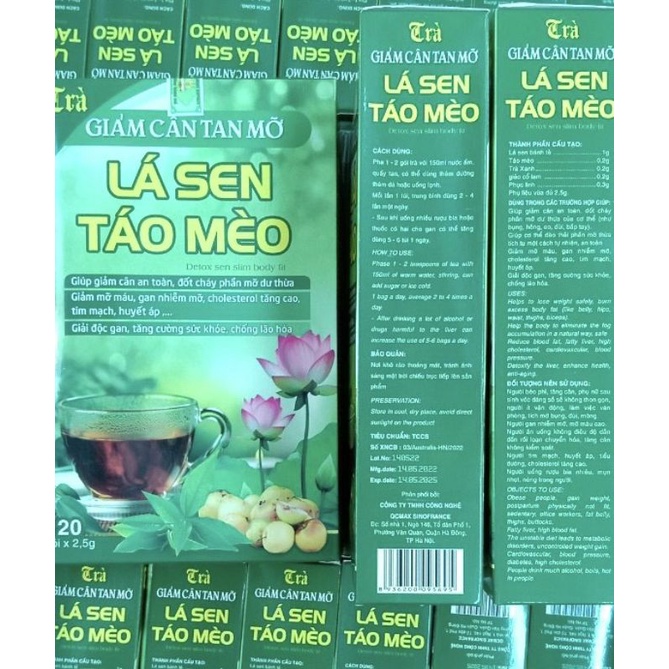 Detox lotus slim apple lotus leaf Detox tea (box of 20 packs) - Safe ...