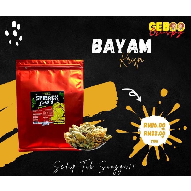 Kerepek Ubi Mini Popia samosa Bayam Crispy Sedap sungguh Geboo | Shopee ...