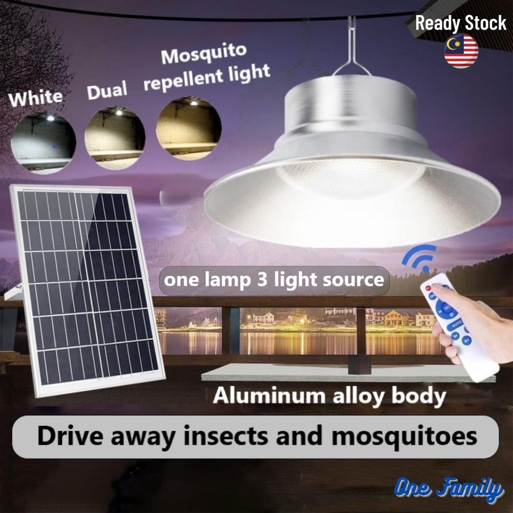 Solar Pendant Light 108LED 3 Colors Mosquito Repellent Light Remote ...