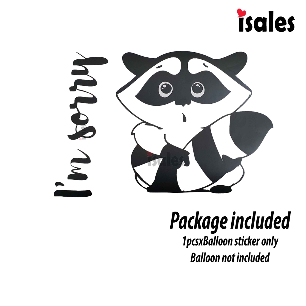 1pcs A4 Size I'm sorry Balloon Sticker bubble Belon transparent balloon ...