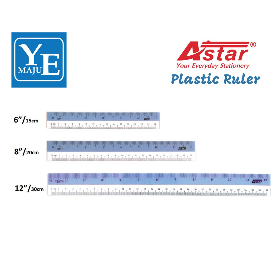 Astar Plastic Straight Ruler (15cm/20cm/30cm) | Shopee Malaysia