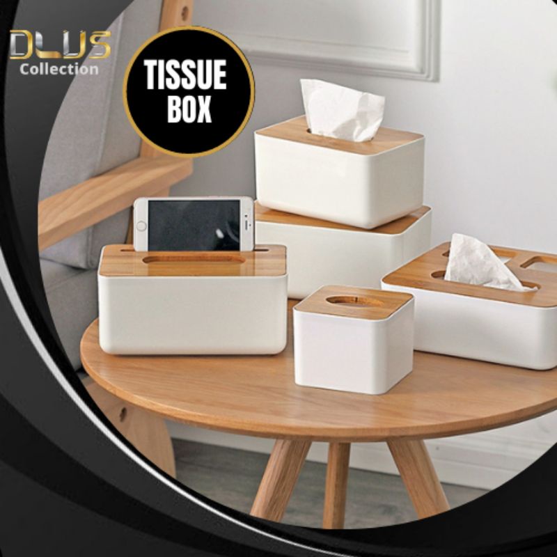 Nordic Tissue Box Oak Wood Muji Style Car Tissue Storage Remote Control ...