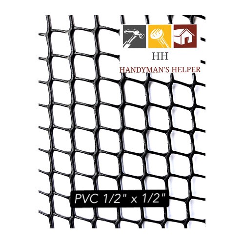 BLACK PVC NETTING PLASTIC NETTING PVC WIRE MESH NETTING 1/2'' X 1/2 ...