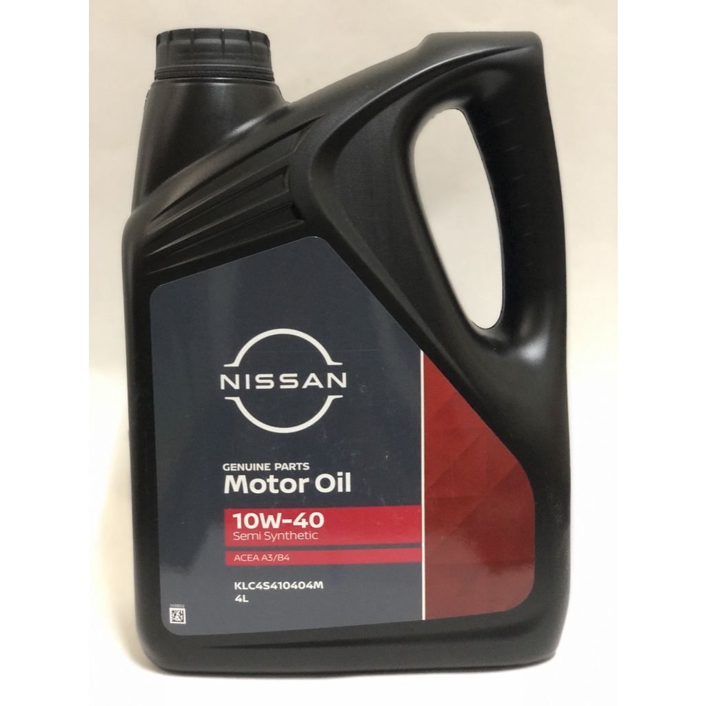 NISSAN ENGINE OIL 10W40 SEMI SYNTHEHTIC GENUINE PARTS (4L) | Shopee ...