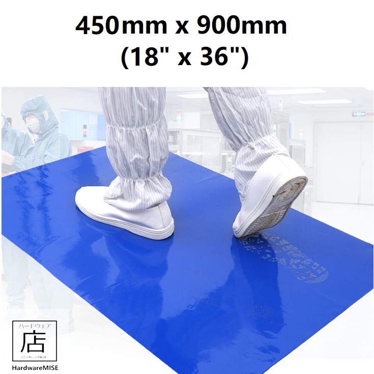 Clean Room Sticky Mats Anti Static Blue Tacky ESD Mat 450mm x 900mm (18 ...
