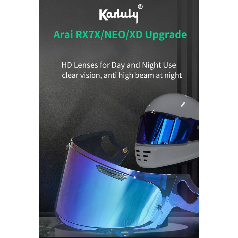 REVO Tinted Shied Night vision for Arai RX7X/NEO/XD Helmet Visor ...