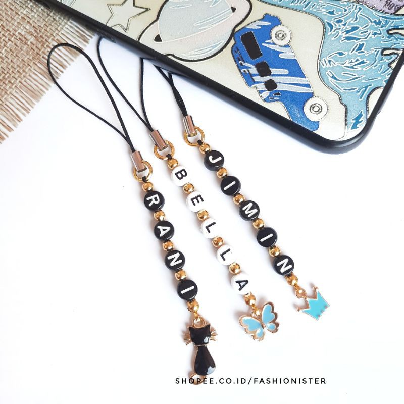 GANTUNGAN HP Cell phone hanger | Custom Name Mini Pendant Keychain ...