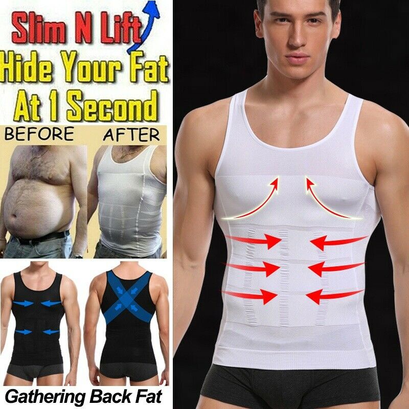 Men Slim Body Shaper Posture Corrector Vest Tummy Control Shaping ...