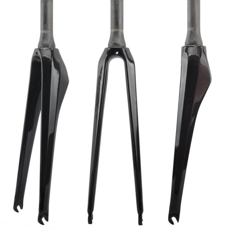 Road bike 700c Carbon fiber front fork black fork lightweight ...