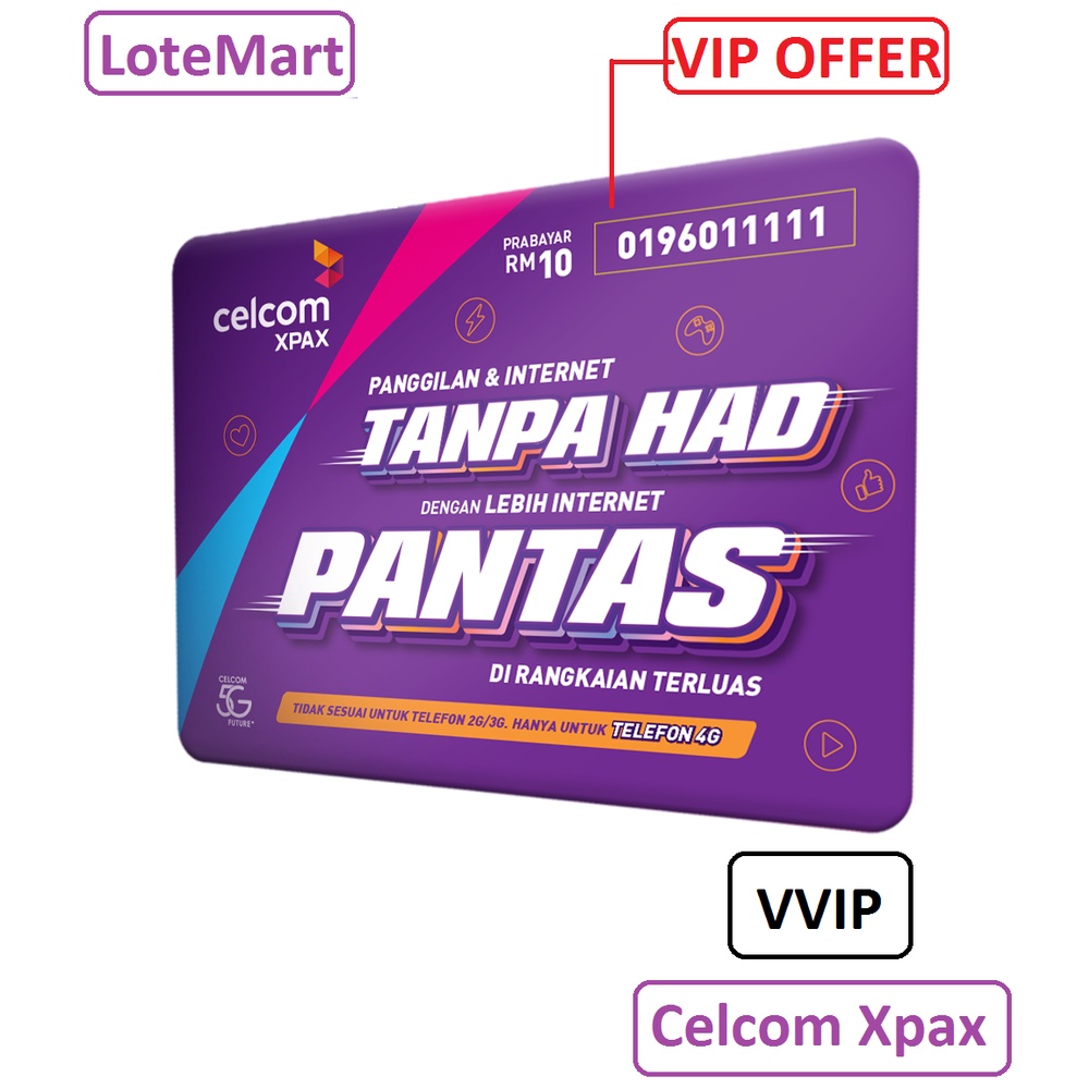 [ReadyStock] Celcom Xpax VVIP MNP Simcard [ Offer RM10.00 saja ! NICE ...