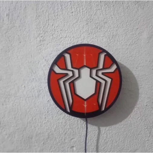 Spiderman Logo USB LED Lamp (Size 150mm Diameter) | Shopee Malaysia