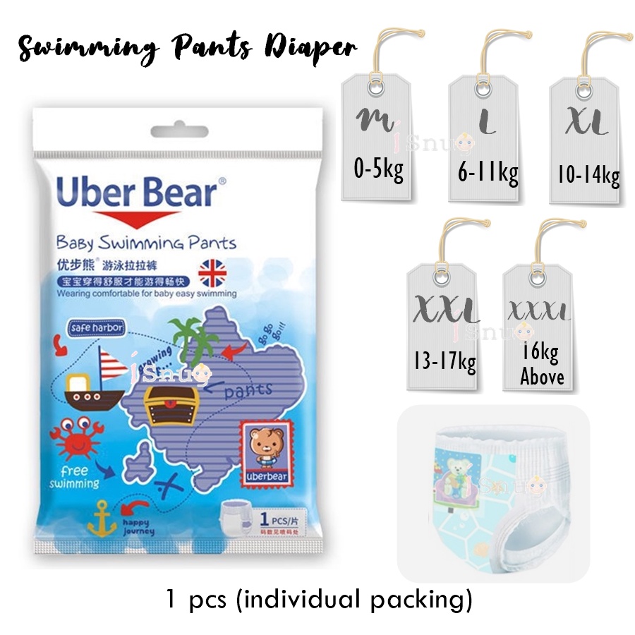 CLEARANCE!! Uber Bear Baby Disposable Swimming Pants Diapers Waterproof ...