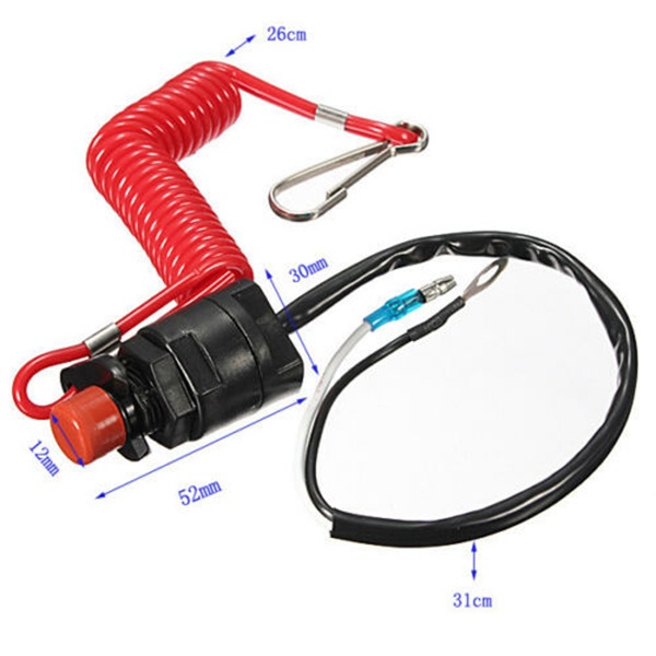 Boat Motor Emergency Kill Stop Switch For Yamaha Tohatsu Outboard Stop Kill Switch Cut Off