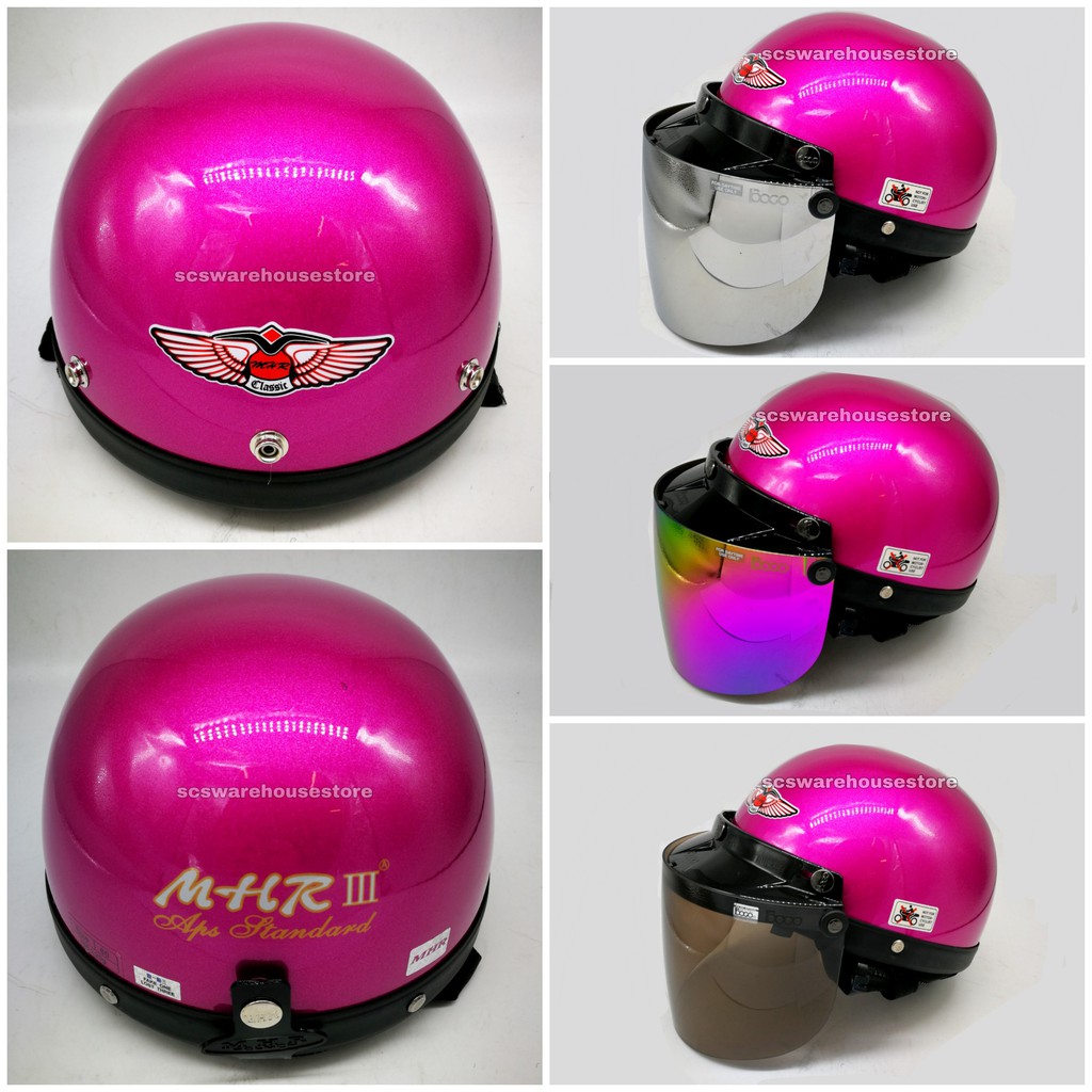 Pink MHR III Half Cut Helmet / MHR 3 100% Original Kura EX5 Y110 Y80 ...