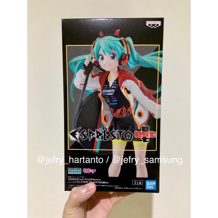 HITAM Figure Hatsune Miku Racing Espresto Team Ukyo 2020 Original Banpresto Japver MISB Vocaloid ...