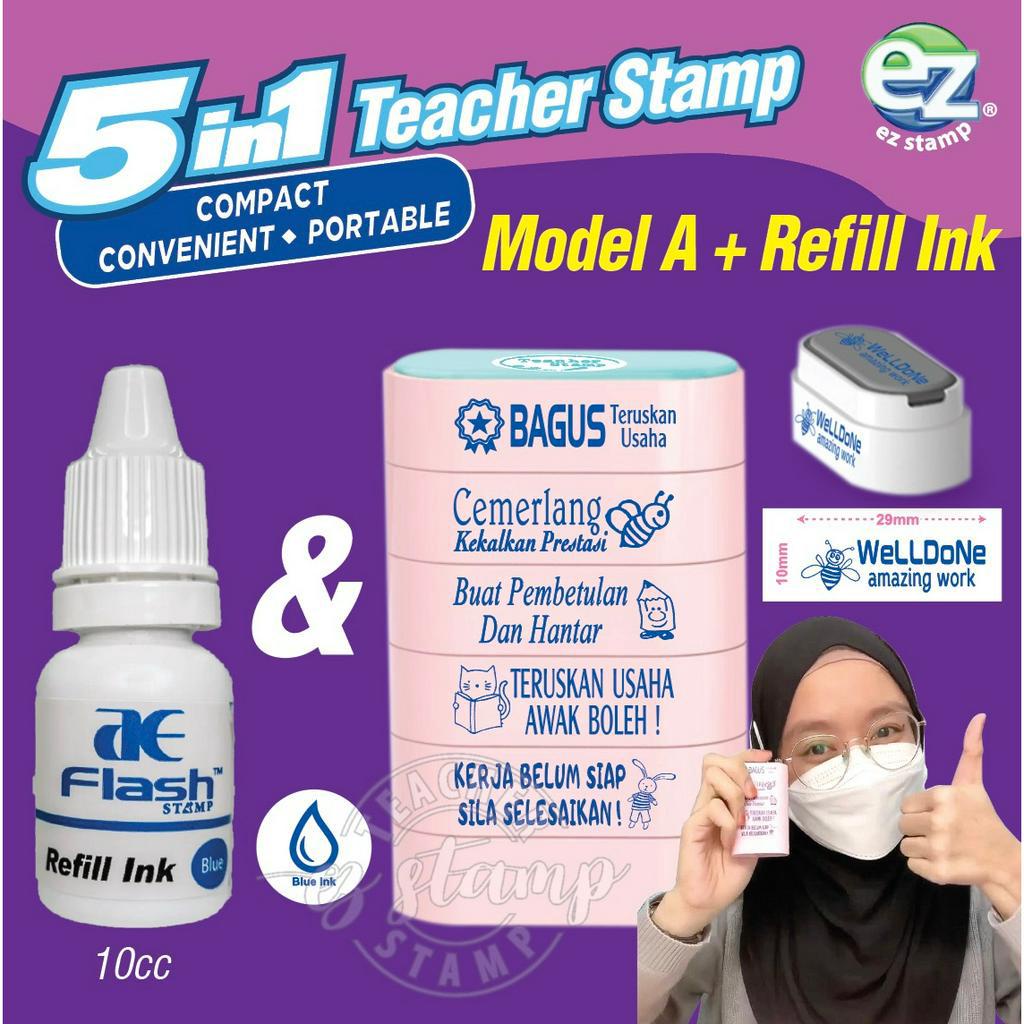 PMB 5 in 1 READY MADE Teacher Stamp/Compact Convenient Portable/Review ...