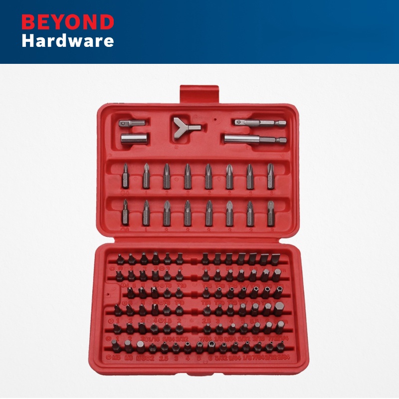 100pcs Chrome Security Bit Tool Set Torx Hex Drill Star Spanner Screw ...