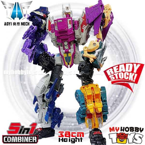 Aoyi Mech Transformable Robot 5 In 1 Combiner Set Bmb Ko Oversize