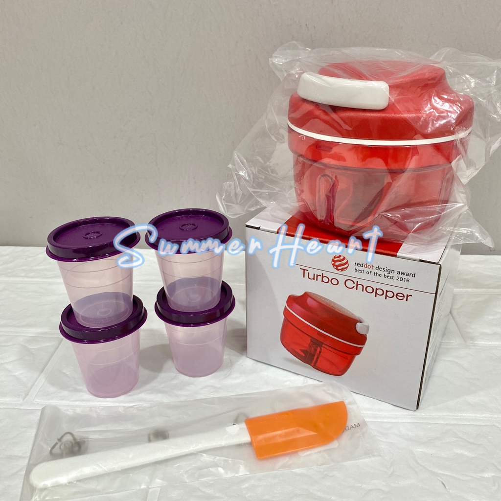 Tupperware Turbo Chopper (1)300ml / Midgets (4)60ml / Mini Spatula (Set ...