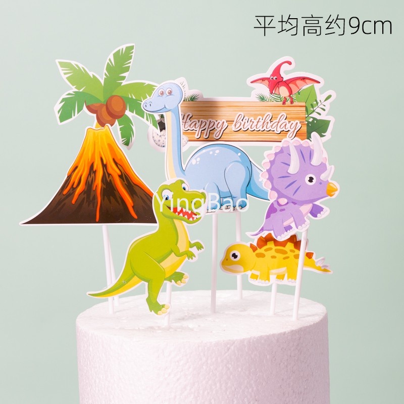Birthday Cake Topper Dinosaur Cupcake Toppers 3D Dinosaur Cake Topper ...