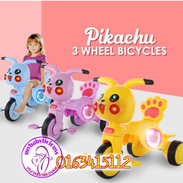 BASIKAL BUDAK / KIDS BICYCLE / PIKACHU BICYCLE / 3 WHEEL BICYCLE ...
