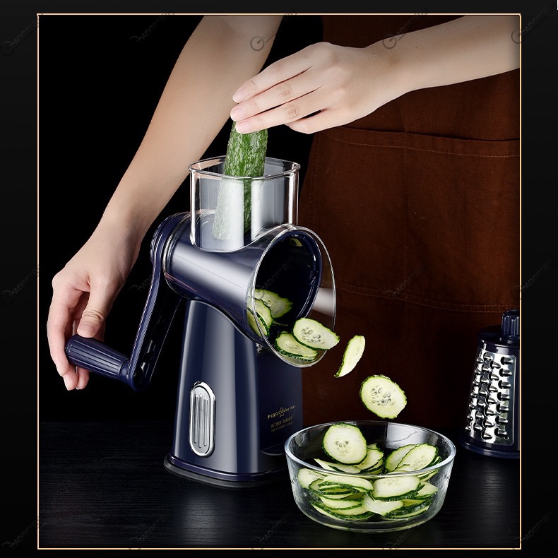 Retro Style 7 in 1 Multifunctional Rotary Vegetable Slicer Grater ...