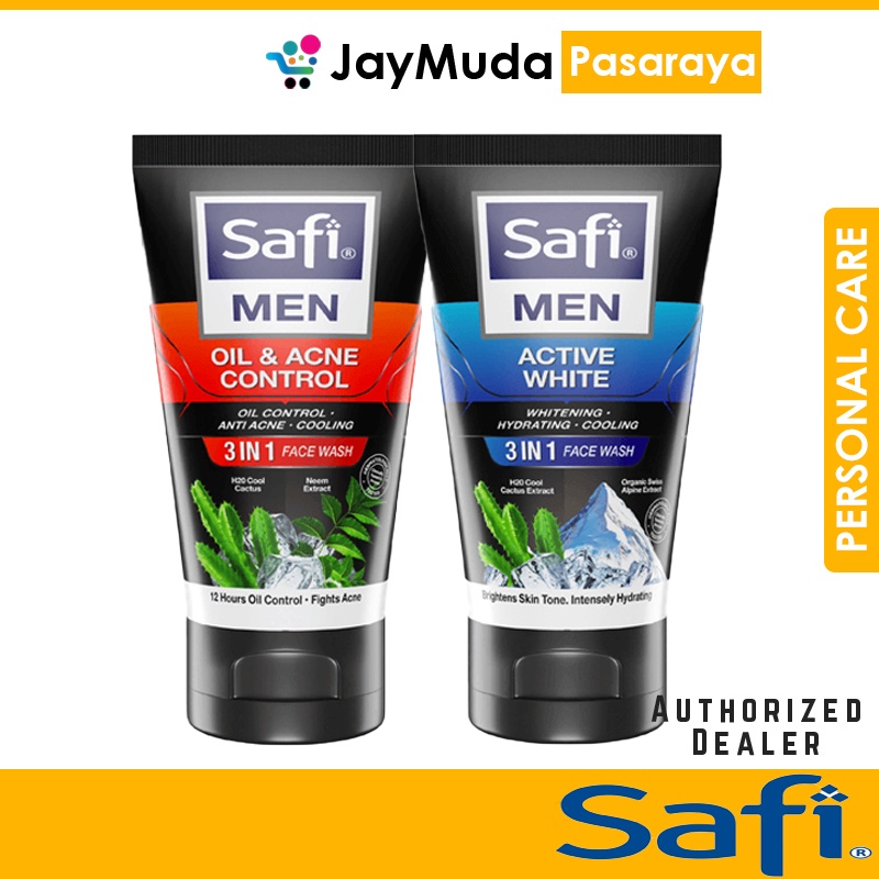 Safi Men Cleanser 100g H2O Cool Cactus Technology Acne & Oil Control ...