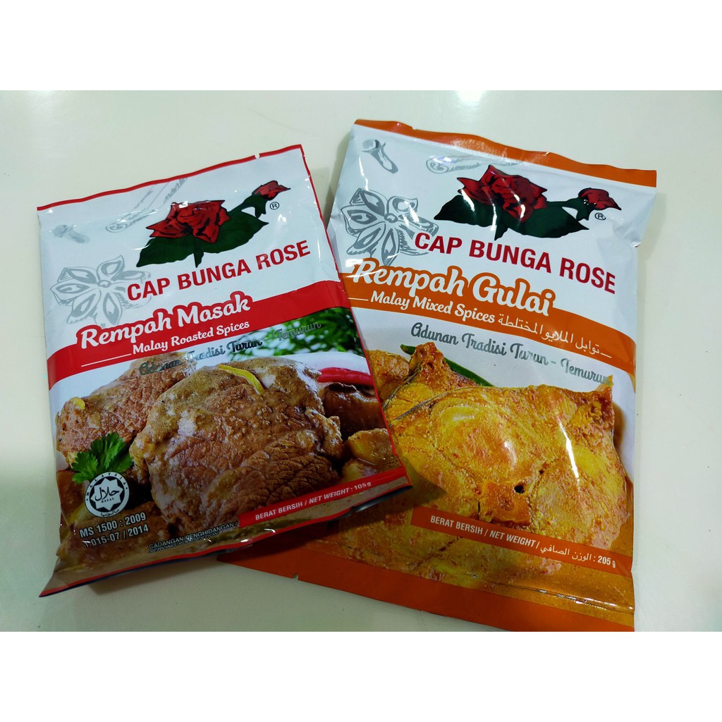 Rempah Gulai dan Rempah Masak Cap Bunga Ros | Shopee Malaysia