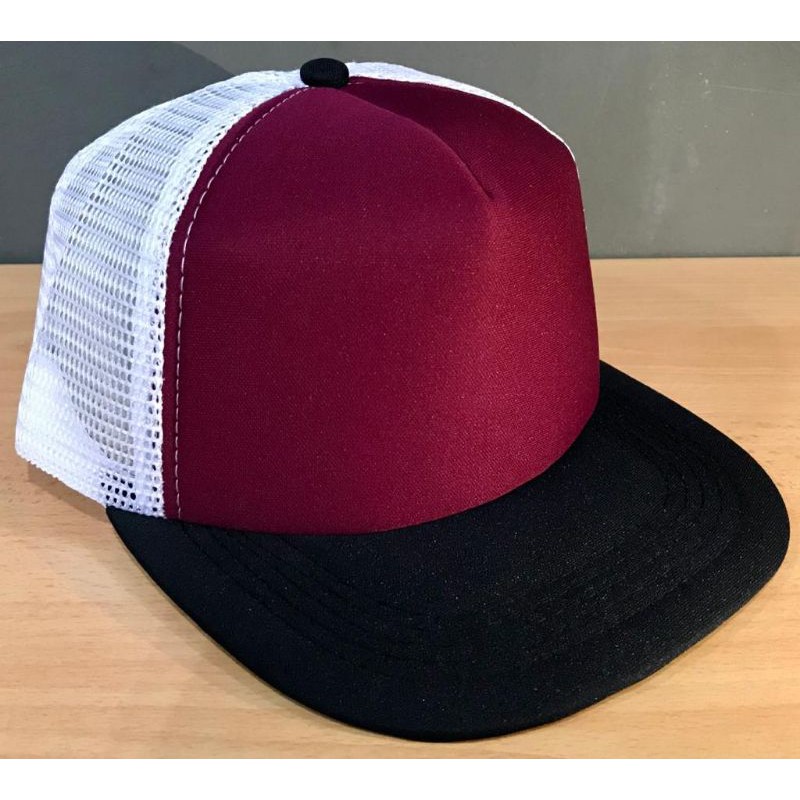 Trucker Cap Kosong Dewasa - Putih / Maron / Hitam | Shopee Malaysia