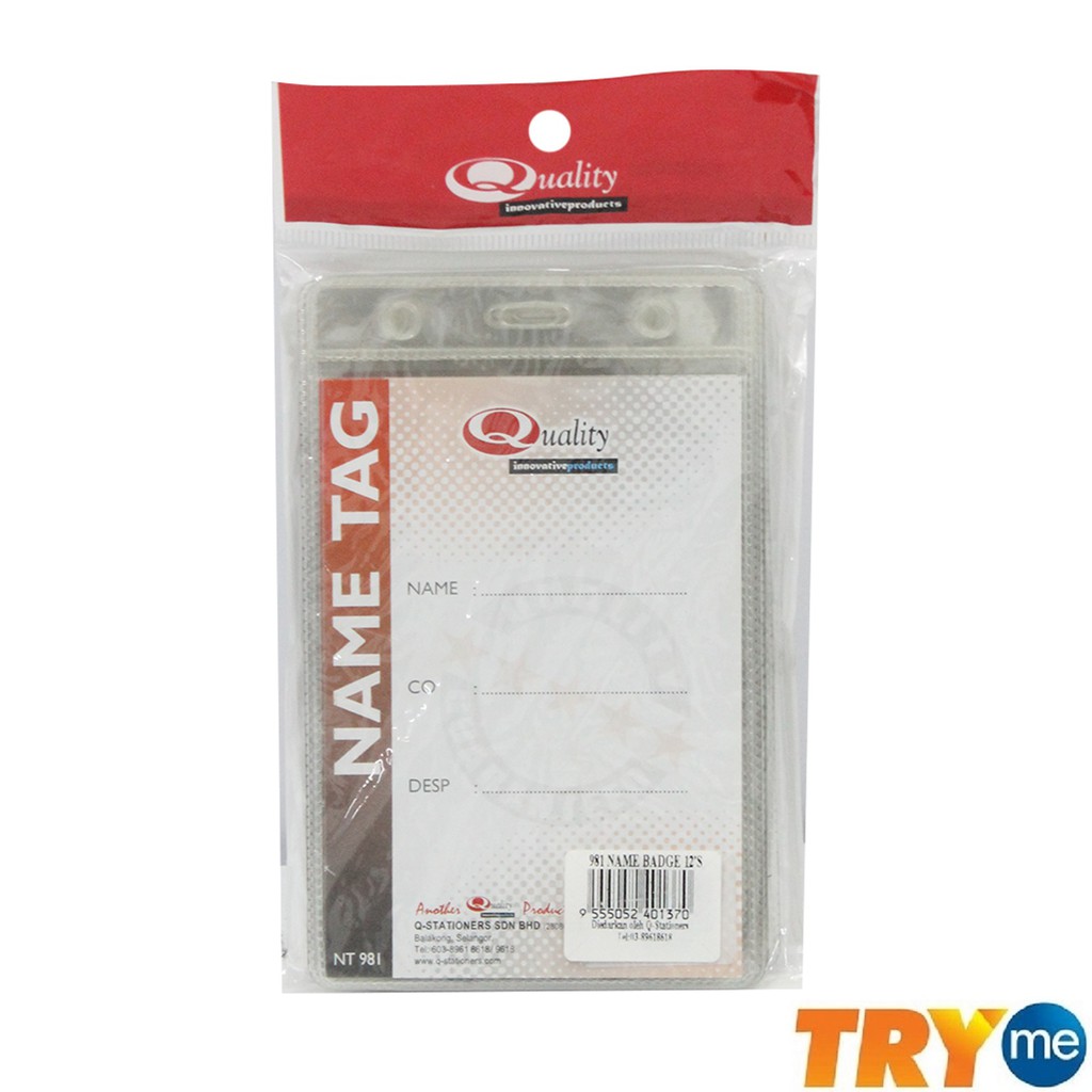 Quality Name Card Badge NT-981 - 12's | Shopee Malaysia