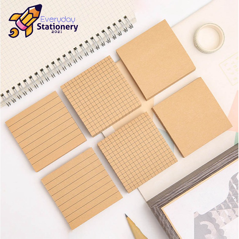 Simple Kraft Paper Sticky Note Horizontal Line Sticky Note Message Note ...