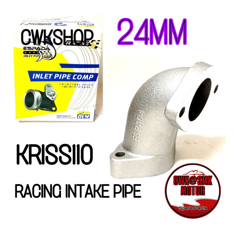 KRISS110 KRISS1 KRISS2 KRISS120 RACING INTAKE PIPE 24MM ESPADA | Shopee ...