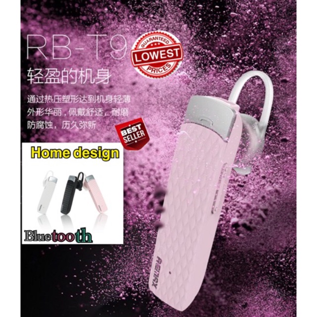 💯 Ready Stock💯 HD VOICE BLUETOOTH REMAX EARPHONE RB-T9 🔥100% ORIGINAL ...
