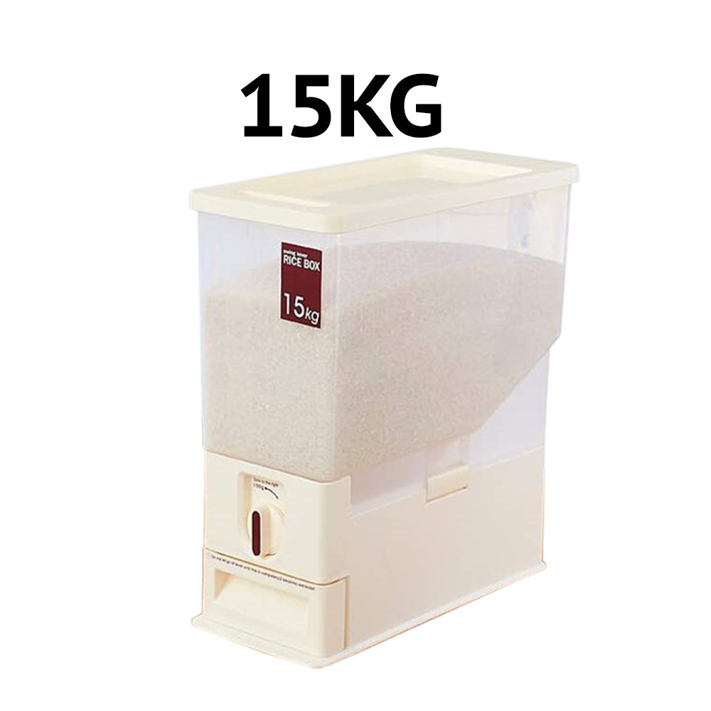 DIY Japanese Rice Dispenser Beras Plastic Kitchen Food Cereal Grain ...