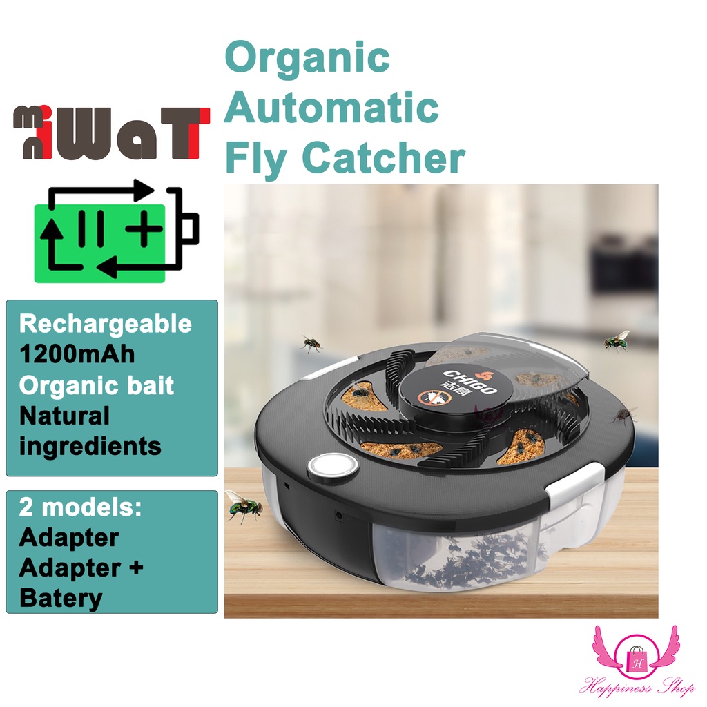 miniWatt Rechargeable Electric Fly Catcher Fly Trap Device Automatic ...