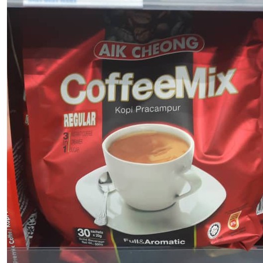AIK CHEONG Coffee Mix 3in1 600g (20g x 30 sachets) - Regular 600g 益昌三合一即溶咖啡600克 | Shopee Malaysia