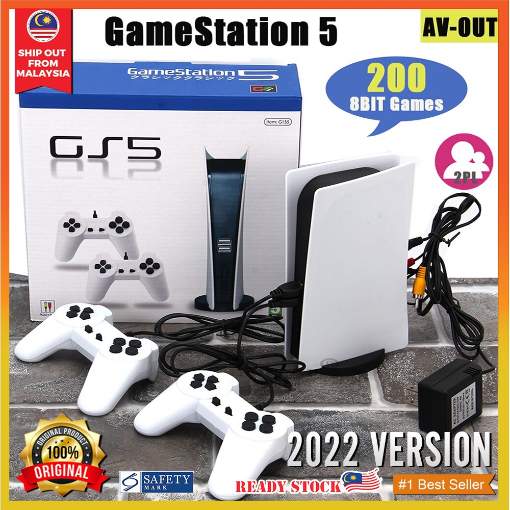 GS5 Gamestation 5 Retro Game Console 8 Bit 200 Classic Game Built in AV ...