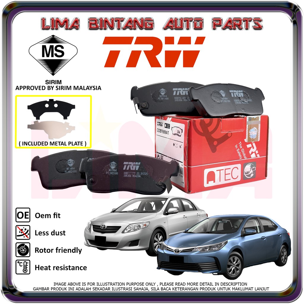 Toyota Corolla Altis ZZE141 , ZZE142 , ZRE142 , ZRE143 , ZRE172 ...