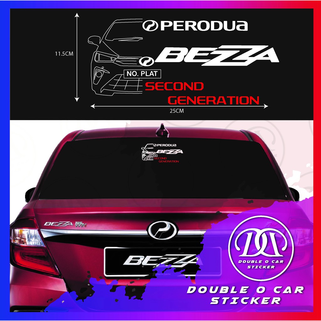 [Ready Stock]PERODUA BEZZA SECOND GENERATION SHAPE&WORDS HIGH GRADE ...