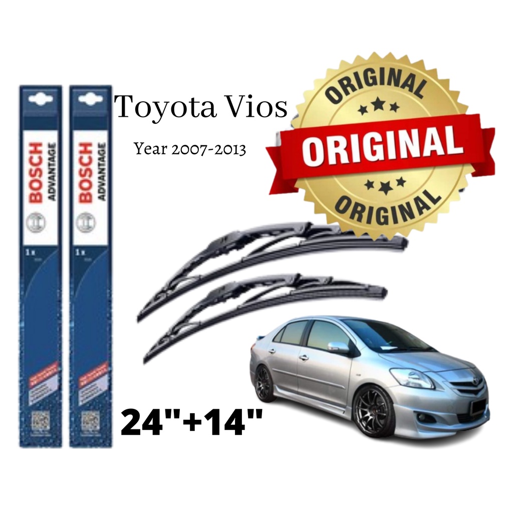 Bosch Advantage U Hook Wiper Set for Toyota Vios NCP93 (24"/14") | Shopee Malaysia